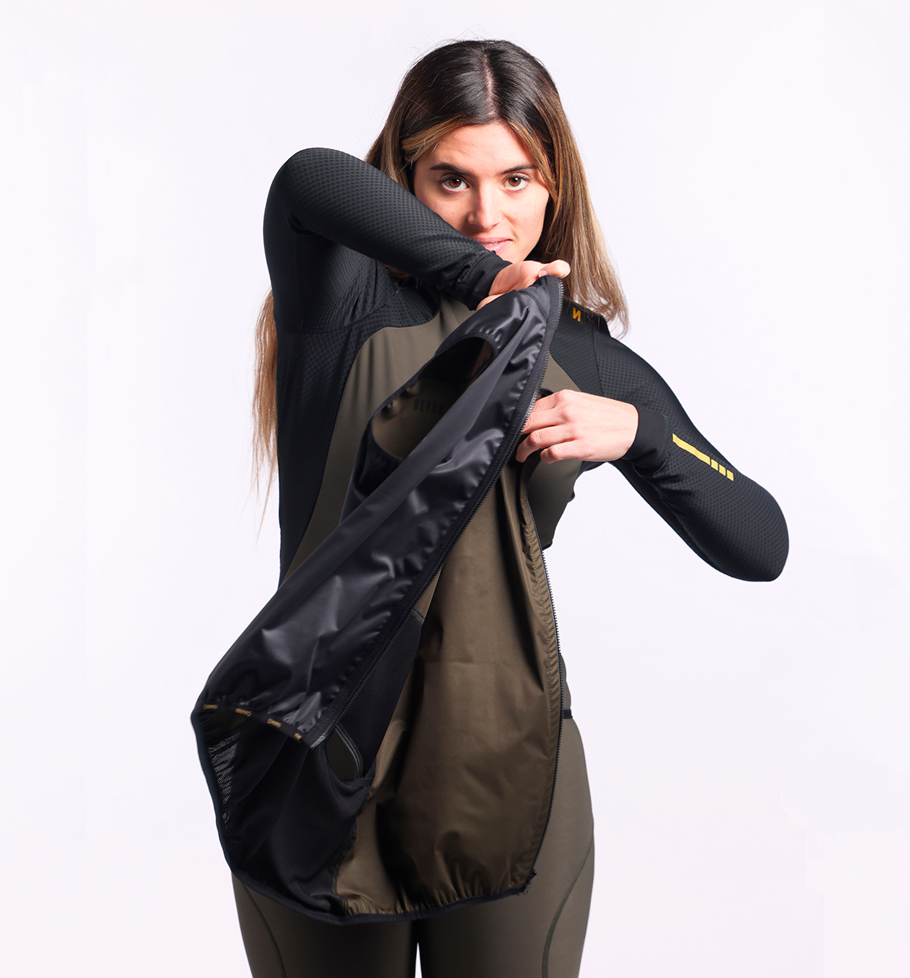 Reversible cycling vest PURE TECH GREEN (FEMALE)
