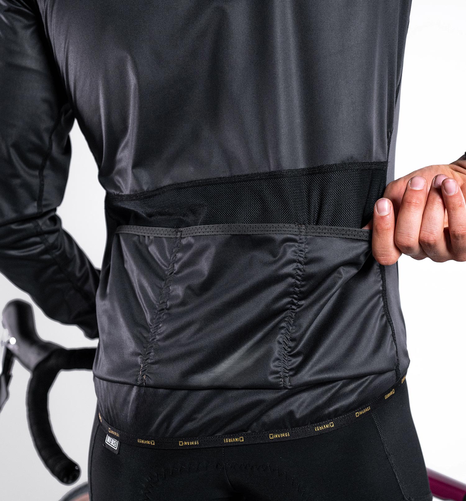 Reversible rain jacket 2WAY TIERRA/BLACK (UNISEX)