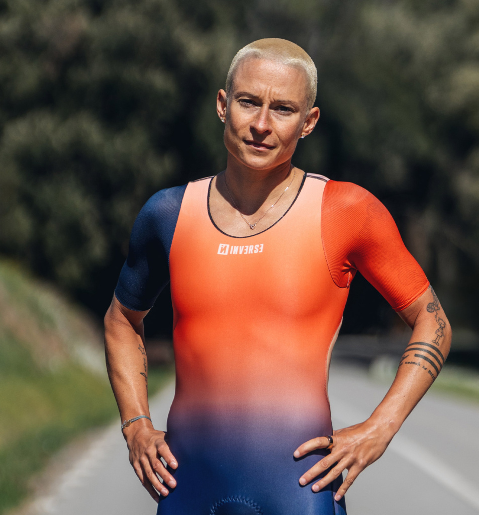 Open back short sleeve trisuit MARBLE + NICK